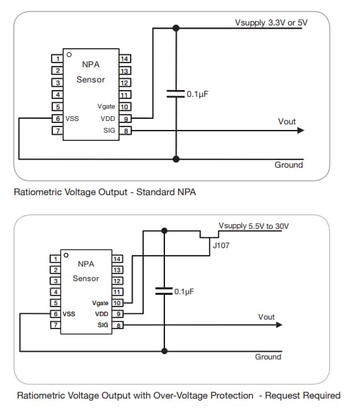 NPA Low-Pressure Sensors - Amphenol Advanced Sensors | Mouser