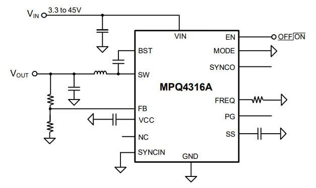 MPQ4316A Synchronous Step-Down Converters - MPS | Mouser