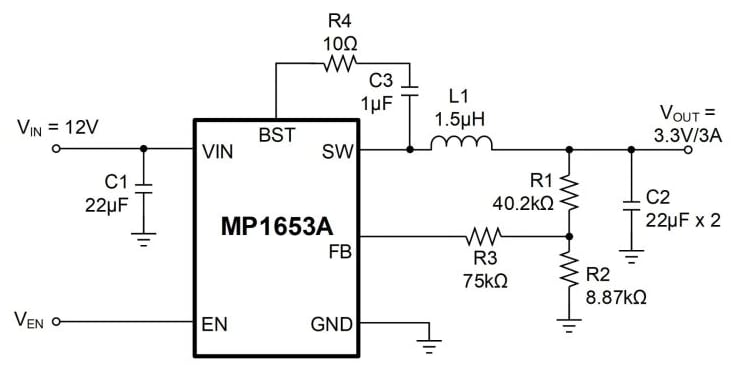 MP1653A Synchronous Step-Down Converters - MPS | Mouser